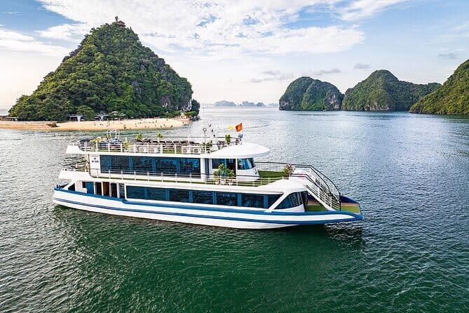 Halong Bay Luxury Day Trip with Hercules Cruise From Harbor - Fun on Ti Top Island