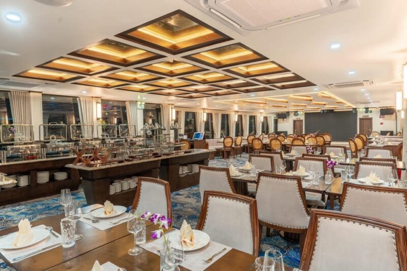 HALONG SYMPHONY DAY CRUISE-THE HERITAGE JOURNEY VIA TRANSFER - Sunset Party and Return Journey
