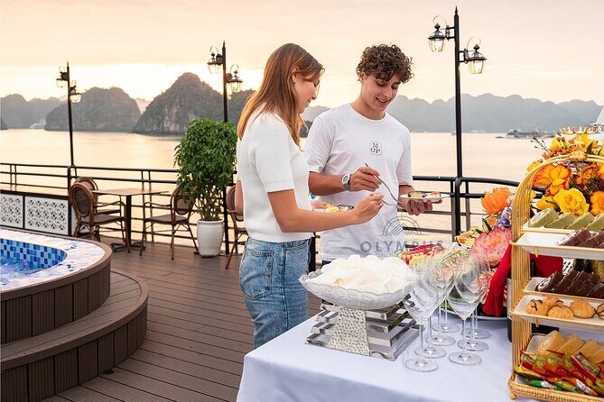 Hanoi : Halong Bay Cruise with Jacuzzi , Kayaking & Local Cuisine - Relaxation and Indulgence: Jacuzzi, Swimming, and Leisure