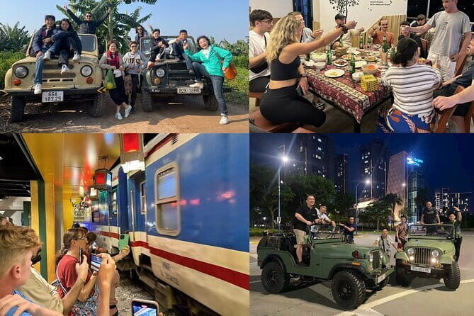 Hanoi Jeep Night Street Foodie Tour, Train Street and Egg Coffee - Key Points