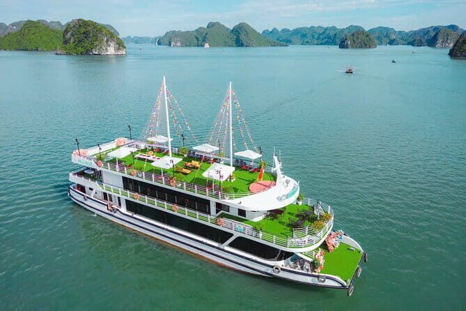 Hanoi New 5-Star Cruise Halong Bay Buffet, Limousine, Jacuzzi - Key Points