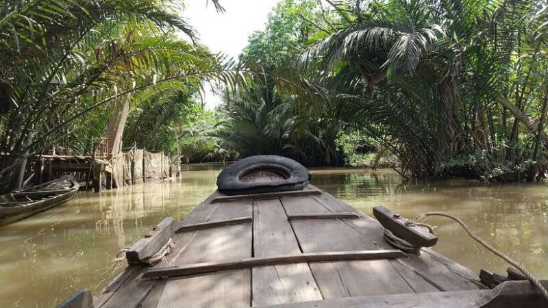 HCM:Mekong Delta 4 Islands Boat Tuk Tuk Try KhotCake Cooking - Traditional Foods and Music