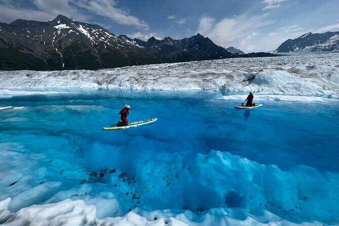 Helicopter and Glacier Paddle Boarding -PRIVATE - Starting Point: Alaska Glacier Lodge