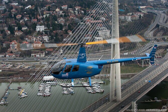Helicopter Flying over Belgrade - The Landmarks and Scenic Spots