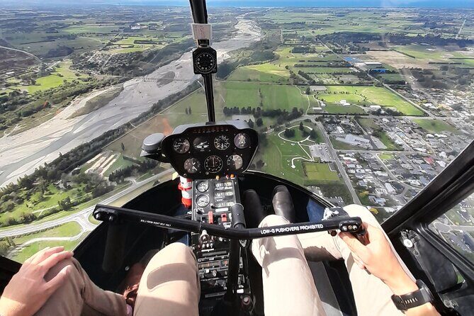 Helicopter trial Flight. Have a go at being the pilot - The Starting Point: Rangiora Airfield