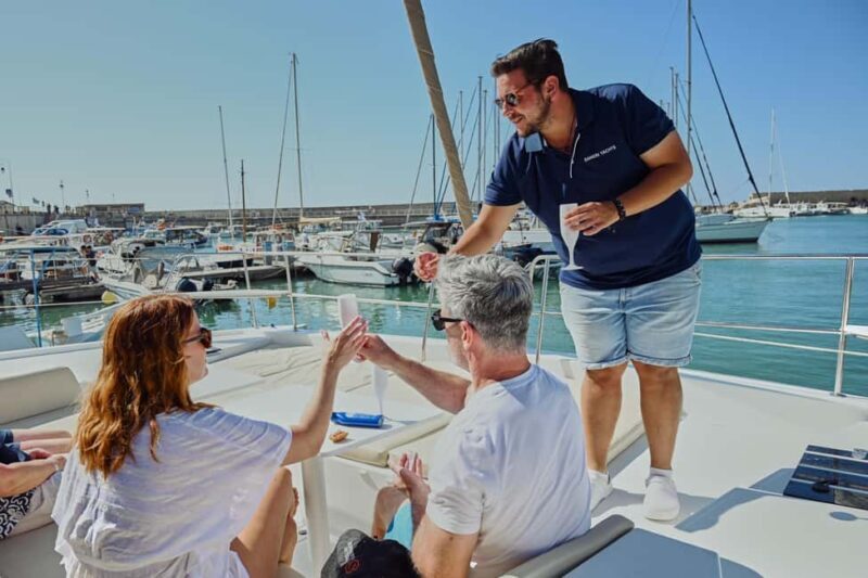 Heraklion: Sunset Catamaran to Dia with Prosecco & Snacks - Setting Sail from Heraklion: What to Expect
