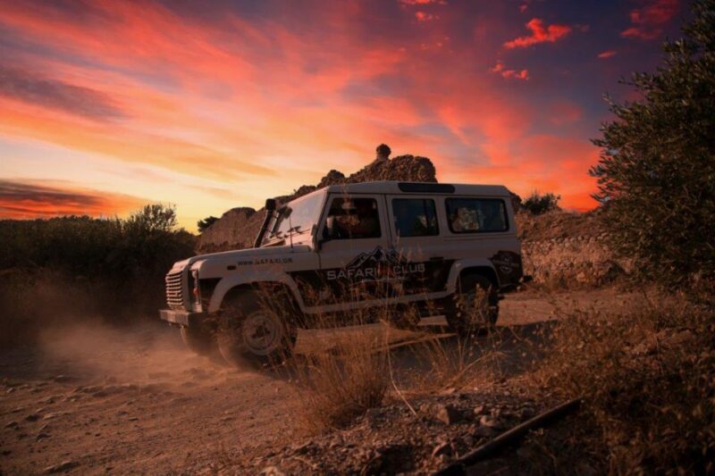 Heraklion: Sunset Safari with Dinner & Prosecco - Evening Drive and Coastline Views