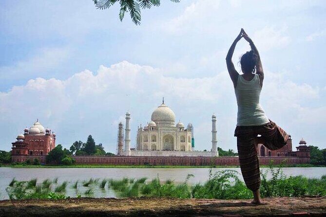 Heritage Walk Tour with Spiritual Yoga in AGRA - A Comfortable Start with Yoga at Mehtab Bagh