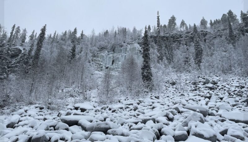 Hiking at Korouoma | Frozen waterfall - Exploring Korouoma: Nature’s Icy Masterpiece