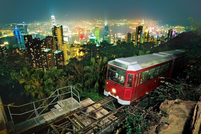 HK Night Views: Victoria Peak Tram & Cruise Buffet Tour - Key Points