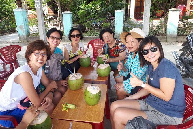 Hoian coconut basket boat ride & marble sculptor from Danang city - Key Points