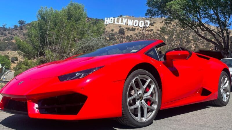Hollywood Sign 50 Min Lamborghini tour (drive or be driven) - Key Points