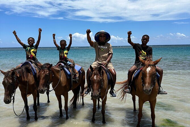 Horseback ride Dunns River and Blue hole with transport included - Key Points