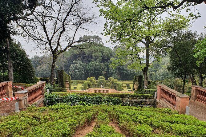 Horta Labyrinth Walking Tour in Barcelona - Ascending to the Belvedere and Architectural Highlights