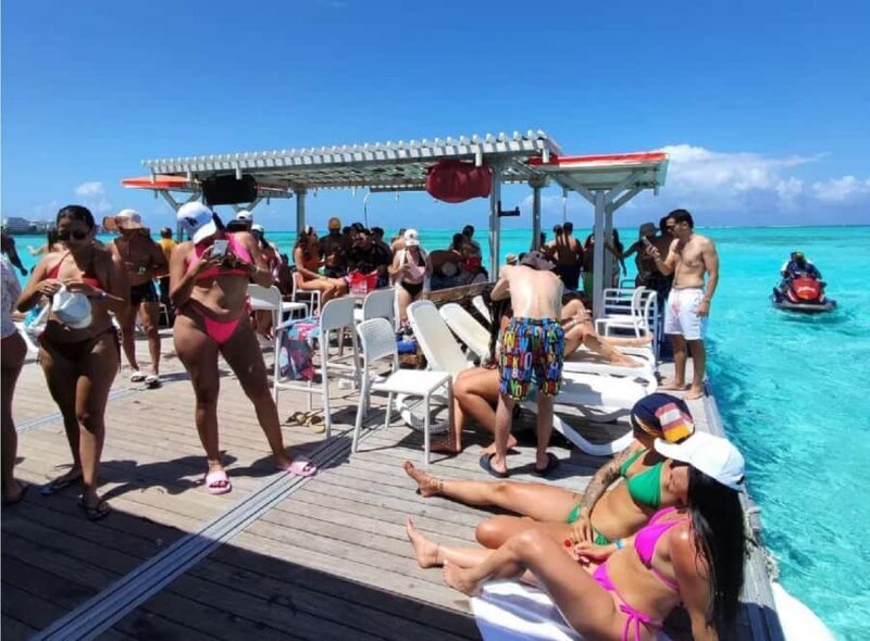 Ibiza Floating Bar Island Tour in San Andres with DJ and Live Music - Key Points