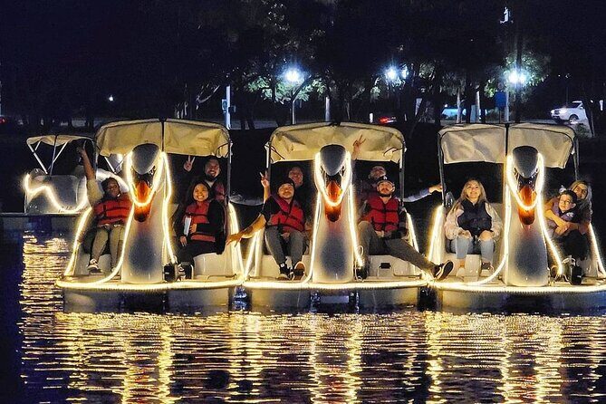 Illuminated Swan Boat Night Ride on Rainbow Lagoon - A Close Look at the Experience