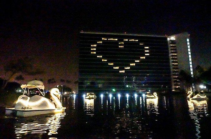 Illuminated Swan Boat Night Ride on Rainbow Lagoon in Long Beach - The Sum Up