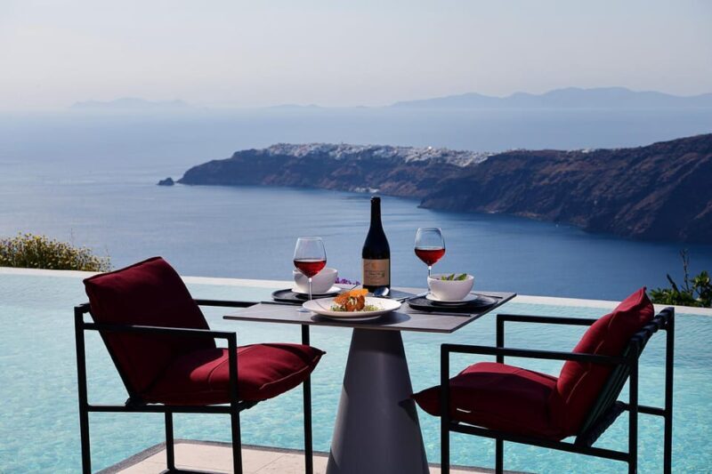Imerovigli: Premium Wine Tasting with Caldera and Sea Views - Beyond the Tasting: A Place to Stay and Purchase
