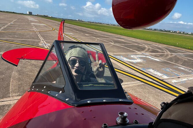 Island and Bolivar Tour, Open Cockpit Biplane Ride - An Authentic Aerial Adventure Over Galveston in an Open-Cockpit Biplane