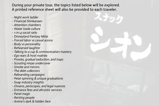 Japan Forbidden Nights Secrets & Shadows PRIVATE Tour - The Practicalities: What to Know Before Booking