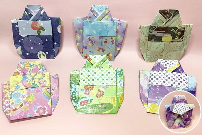 Japanese miniature kimono made with origami in Osaka - An Authentic Japanese Craft in Osaka: Making Miniature Kimono Origami