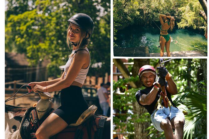 Jungle Triple Adventure Horseback, Ziplines and Cenote - Discovering the Jungle Triple Adventure: Horseback, Ziplines, and Cenote