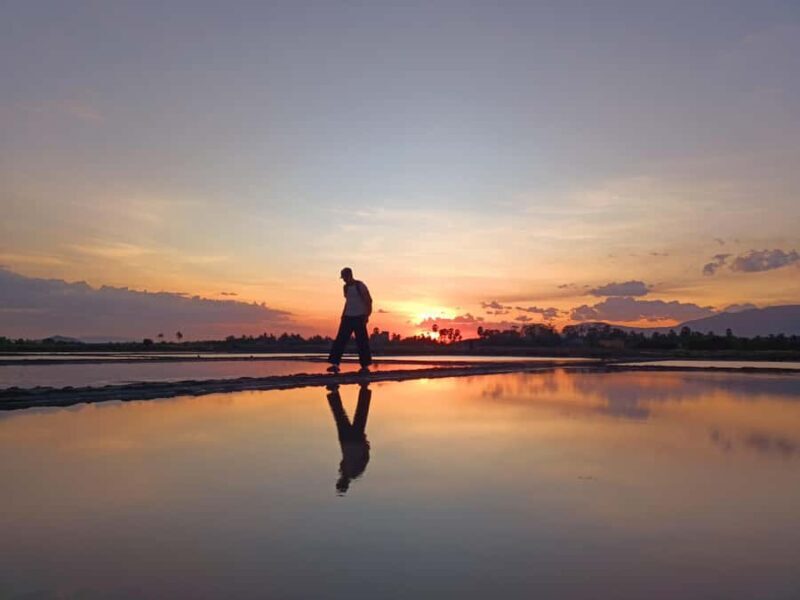 Kampot Countryside include Pepper farm, Salt field & Lake - Salt Fields and Sunset Views