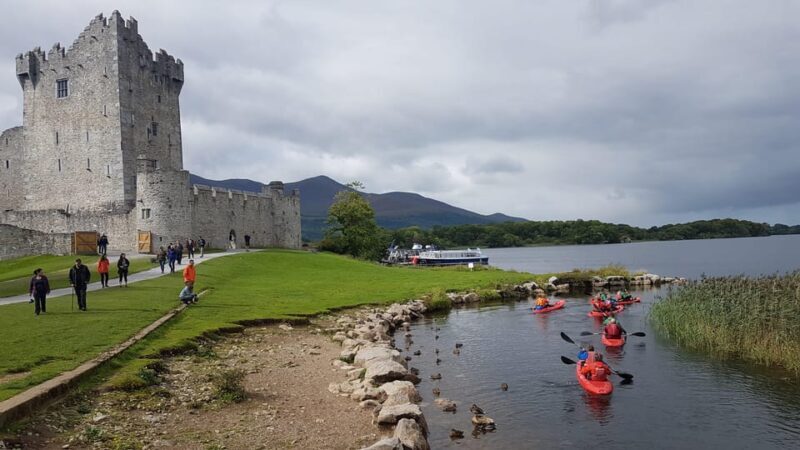 Kayaking the Killarney lakes from Ross Castle. Guided - Exploring the Lakes of Killarney from the Water