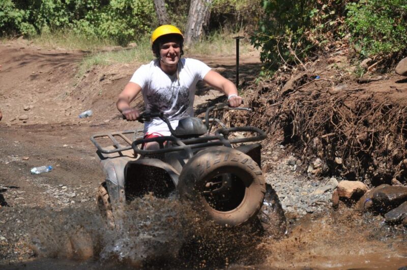 Kemer: Forest, Mud, and Streams Quad Safari Tour with Pickup - Key Points