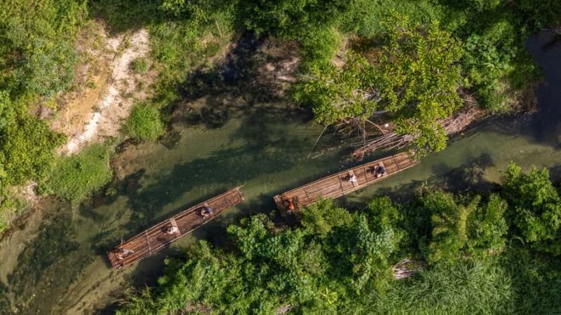 Khao Lak: Elephant Camp, Bamboo Rafting, and Waterfall Tour - Bamboo Rafting: Slow, Peaceful, and Scenic