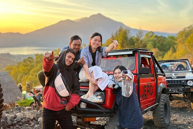 Kintamani Black Lava Sunrise Jeep Adventure with Temple in Bali - FAQs