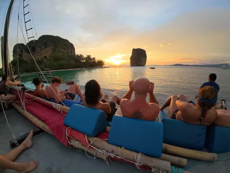 Krabi: 4-Island Sunset Snorkeling Tour & Bioluminescent Swim - Setting Sail on a Classic Wooden Junk Boat