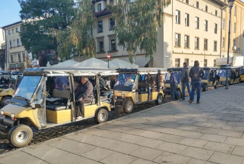 Krakow: Jewish Quarter and Ghetto Sightseeing Golf Cart Tour - Key Points