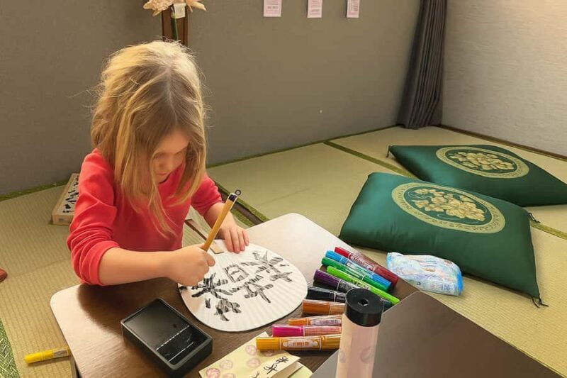 Kyoto : Calligraphy on a Washi hand Fan & Origami Fun - Authenticity and Value