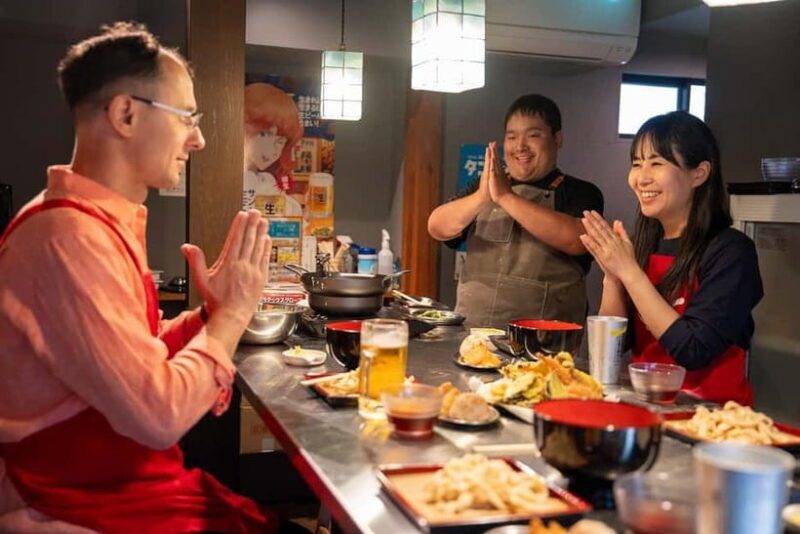 Kyoto: Udon, Sushi, and Tempura Cooking Class with Sake - Key Points