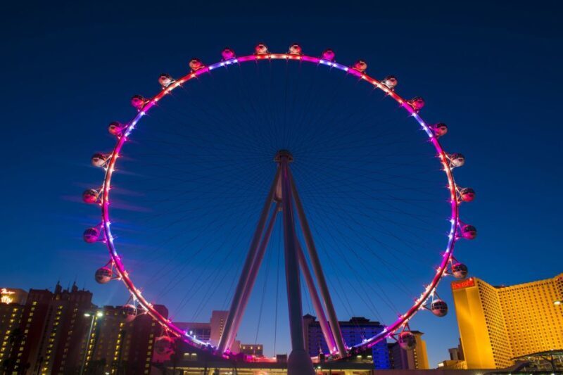 Las Vegas: High Roller Entry Ticket with In-Cabin Open Bar - Key Points
