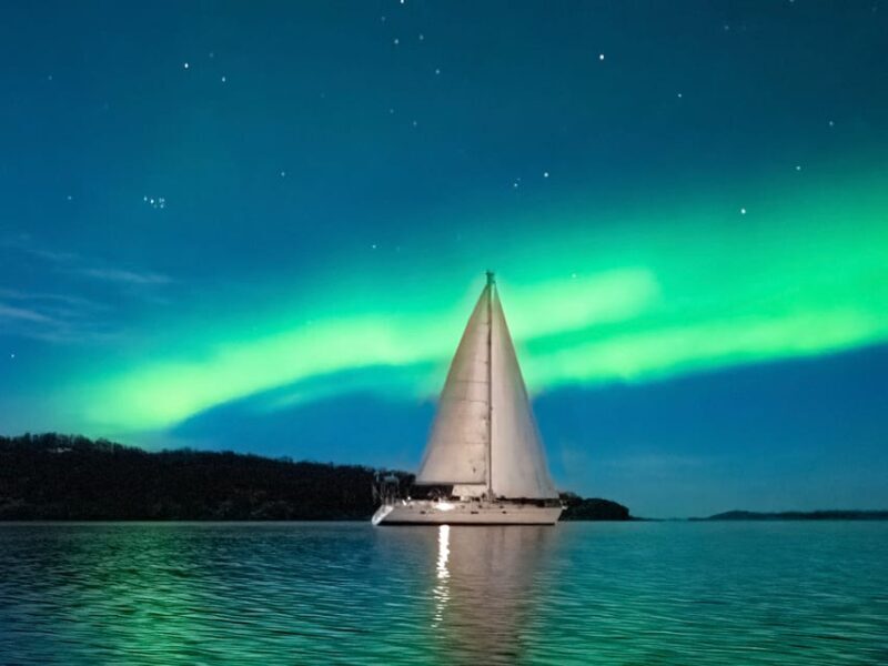 Late night sailing with northern light chase - Discover Norway’s Fjords by Sail