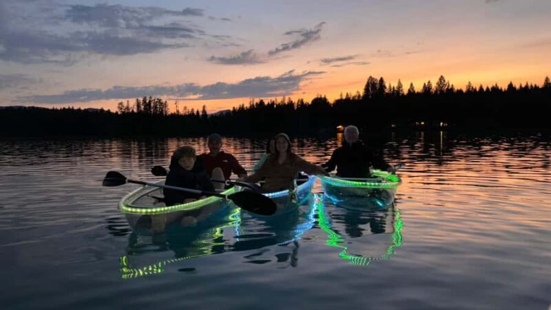 LED Illuminated Sunset Clear Kayak Tour //Kalispell, MT// - Why This Tour Works Well