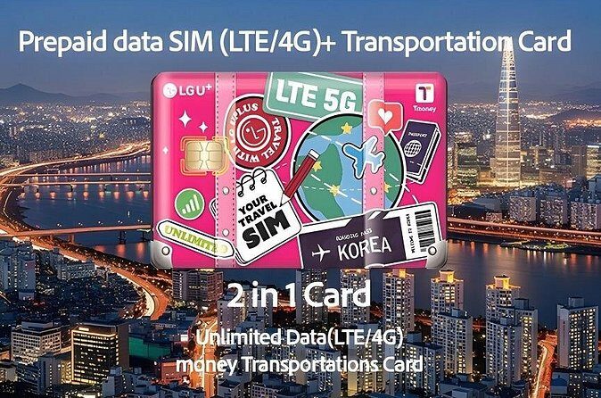 LG U Plus Unlimited Korea SIM Card + Transportation card - The Sum Up