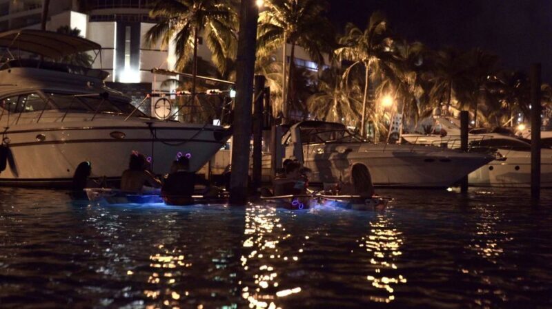 Lighted Clear Kayaks at Night w/ Champagne in Miami Beach - A Closer Look at the Experience