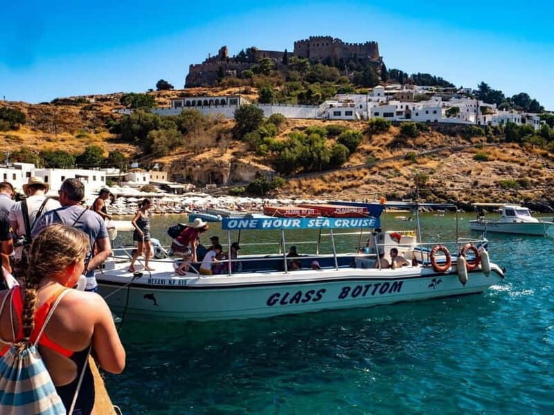 Lindos: 3 Hour Glass Bottom Boat Tour with Snorkelling - The Guide and Crew