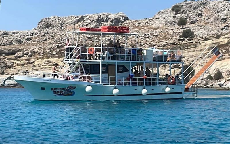 Lindos: The Aperoll Spritz boat trip, 4 swim stops - A Detailed Look at Lindos’ Aperoll Spritz Boat Trip
