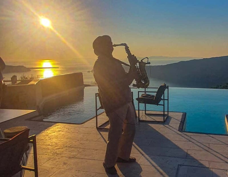 Live Music Dinner with Sunset and Caldera Views - The Sum Up