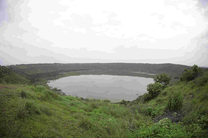 Lonar Lake Expedition: Exploring a Unique Meteorite Crater Lake - Standing at the Edge of the Crater