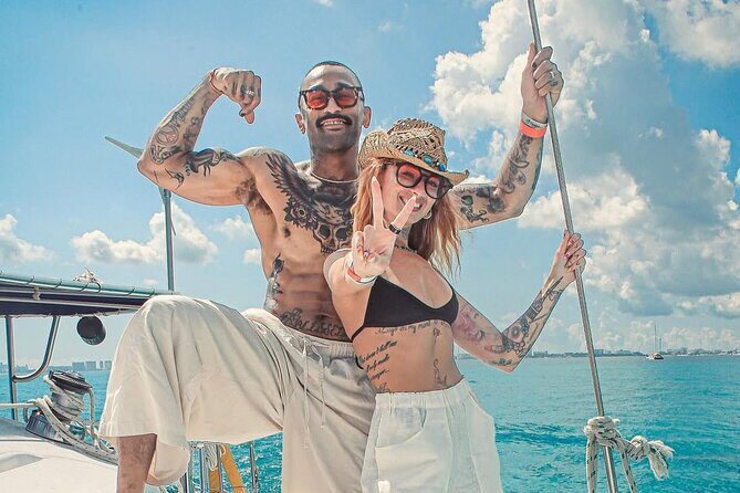 Luxury Catamaran to Isla Mujeres All Inclusive Open Bar Buffet - Key Points