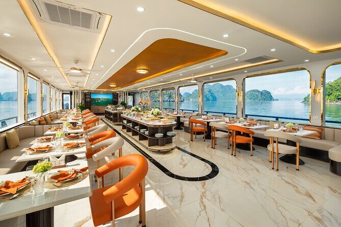 Luxury Ha Long Bay Cruise with Buffet from Tuan Chau Harbor - Visiting Ti Top Island & Luon Cave