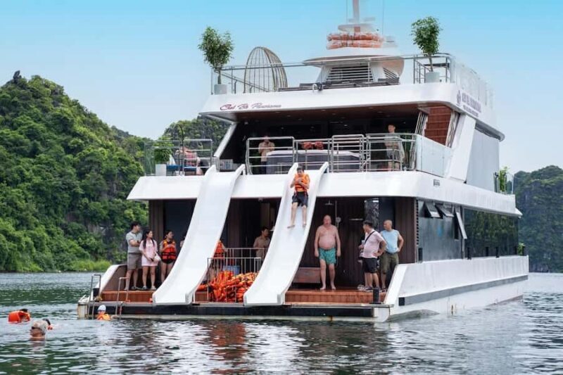 Luxury Sunset Tour- Lan Ha Bay: Kayak, Water Slides, Jacuzzi - Key Points