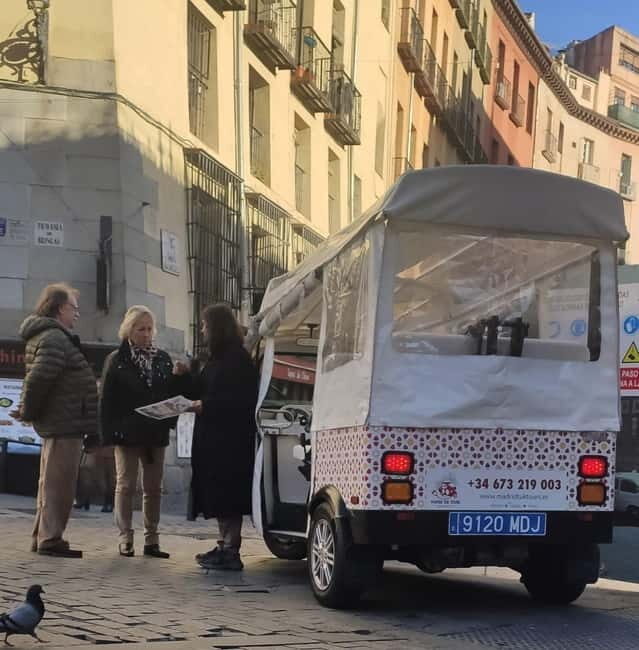 Madrid: City Tours - 6 seats private ecological tuk tuk - Day-by-Day Breakdown of the Itinerary