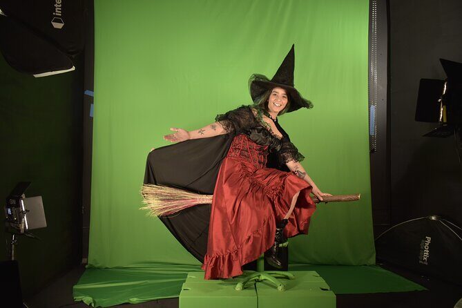 Magick Broom Costume Photography - Green Screen Technology - Why This Tour Works for Salem Visitors