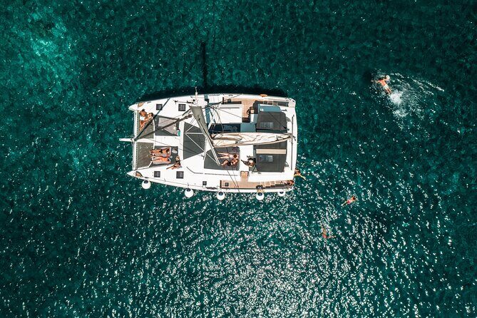 Majestic Catamaran Caldera Cruise with Snacks, Meal & Drinks - Key Points